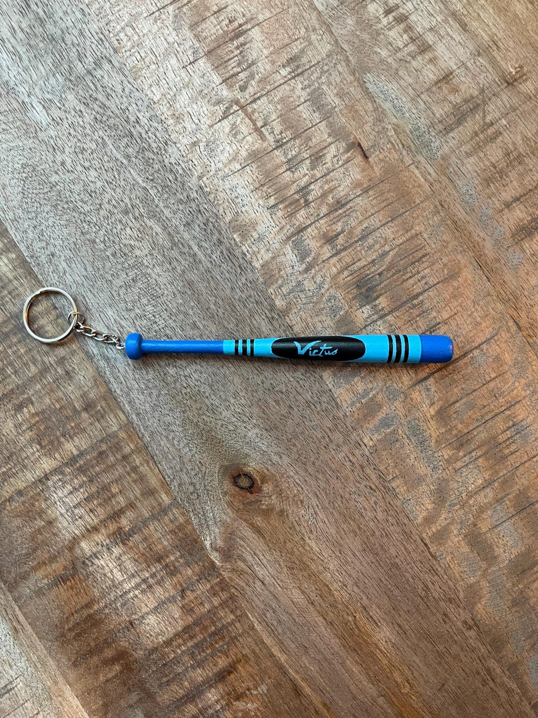 Mini Blue Crayon Baseball Bat Keychain - Etsy