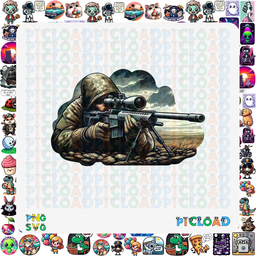 Tactical Sniper Soldier Sticker Military Shooter Decal for Laptops ...