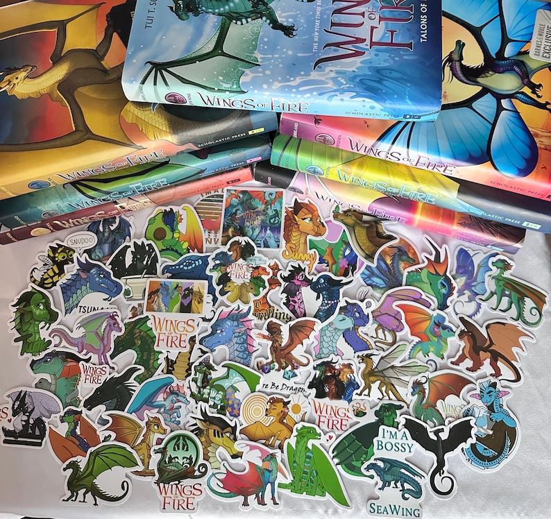 Wings of Fire WOF Toy Dragon Set With Stickers - Collectibles, Dragons ...