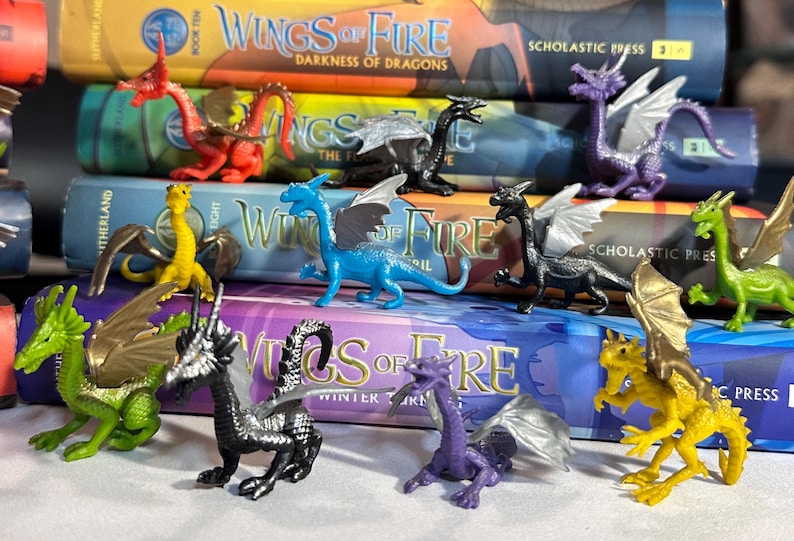 Wings of Fire WOF Toy Dragon Set With Stickers - Collectibles, Dragons ...