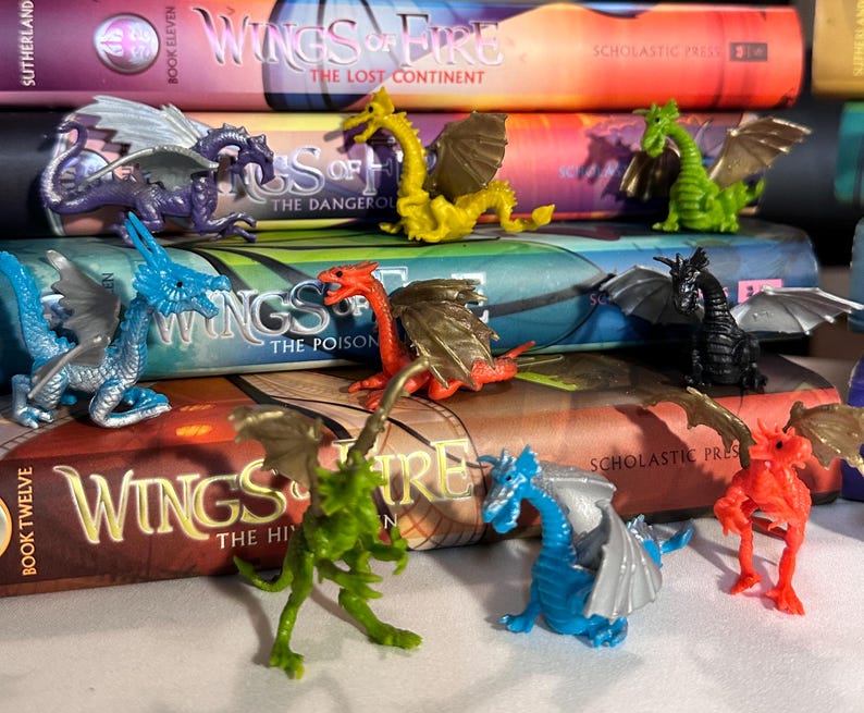 Wings of Fire WOF Toy Dragon Set With Stickers - Collectibles, Dragons ...