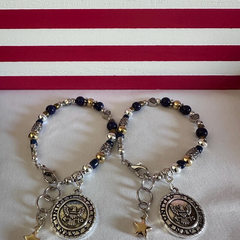 Navy Bracelet - Etsy