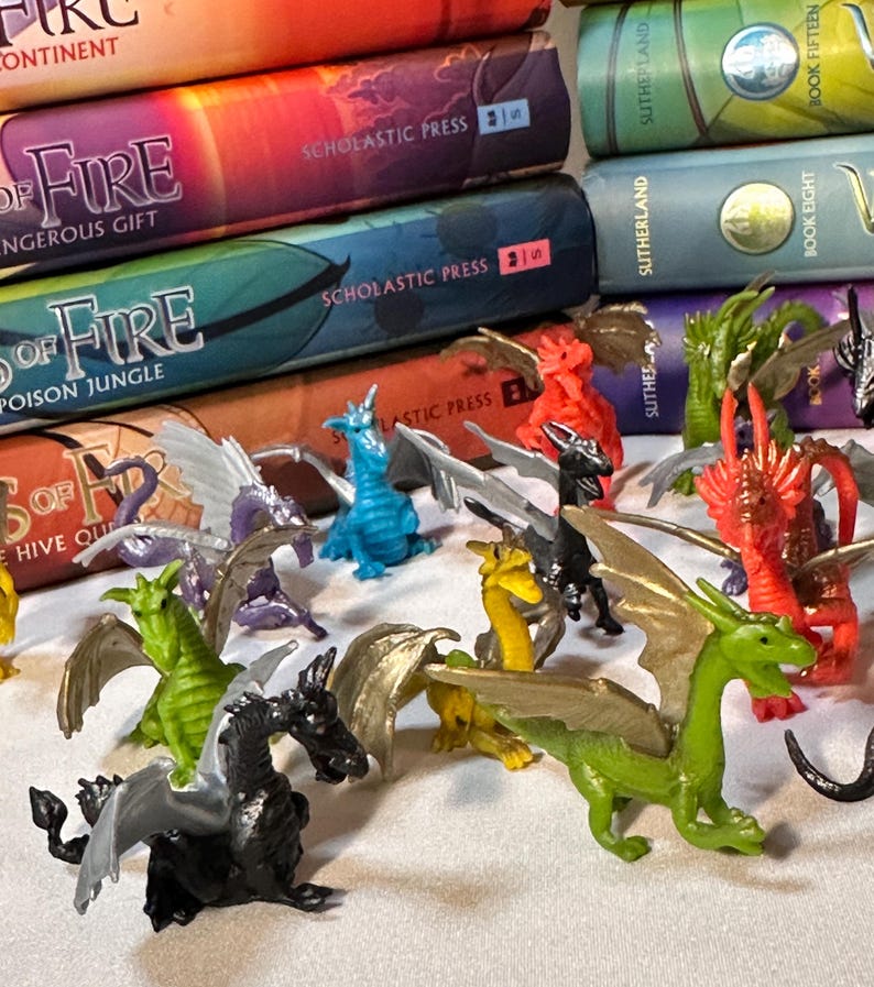 Wings of Fire WOF Toy Dragon Set With Stickers - Collectibles, Dragons ...