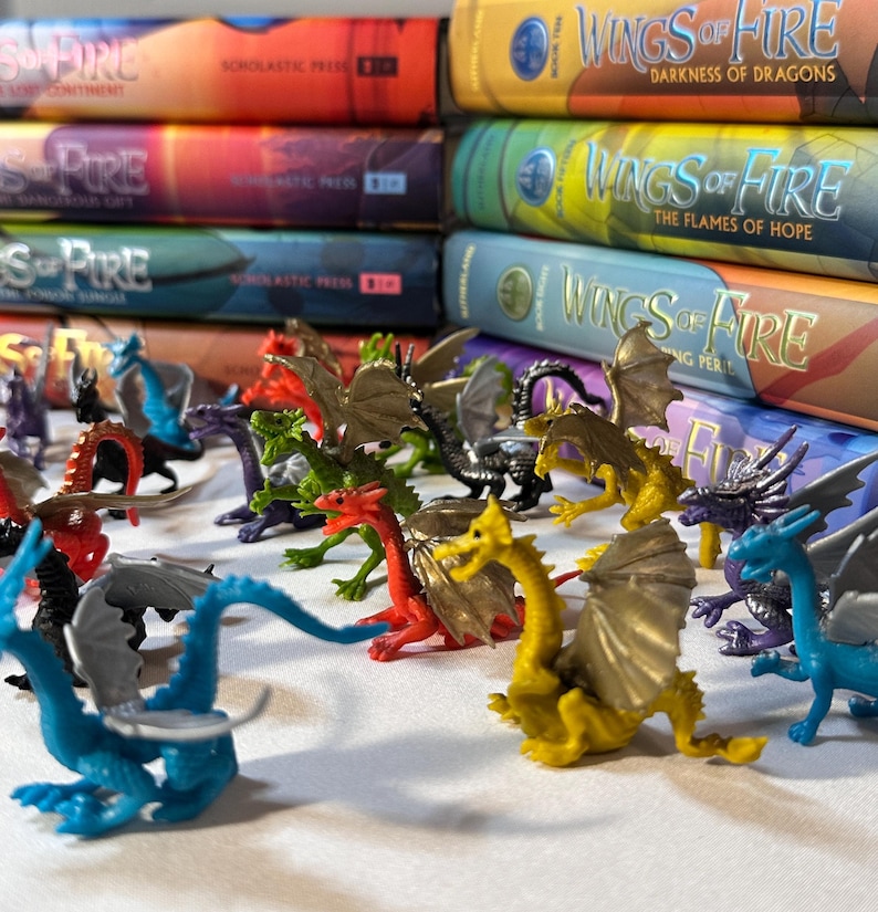 Wings of Fire WOF Toy Dragon Set With Stickers - Collectibles, Dragons ...