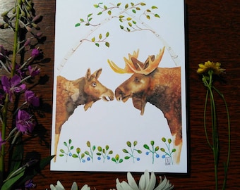 Moose Greeting Card | Etsy