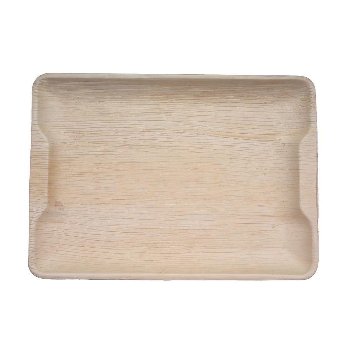 Rectangle Shape Palm Leaf Trays Disposable Eco-friendly & Biodegradable ...