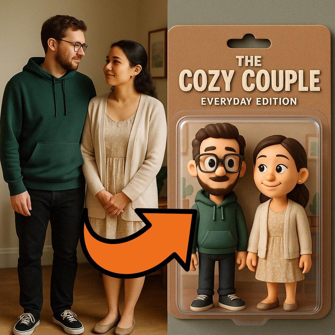 Custom Couple Action Figure Portrait Personalized Toy Box Style Art ...