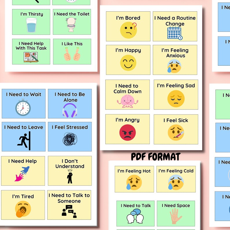 32 Signal Cards for Kids ADHD and Autism, Sensory Support Non-verbal ...