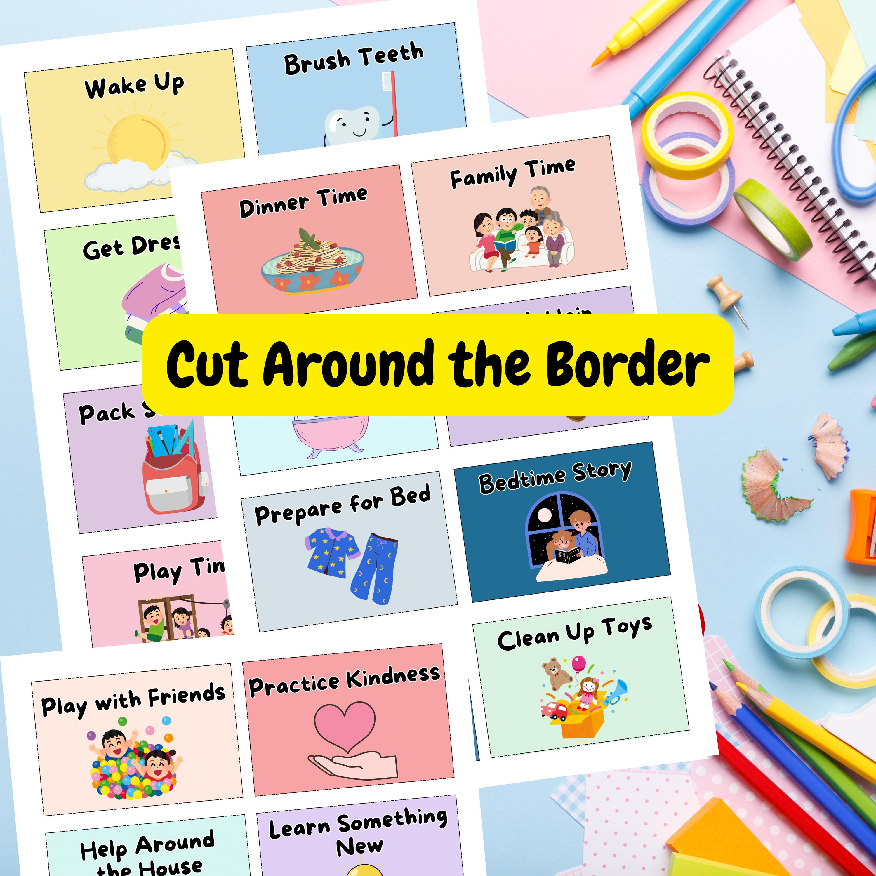 Daily Routine Cards Visual Aids Signal Cards for Kids educational Task ...