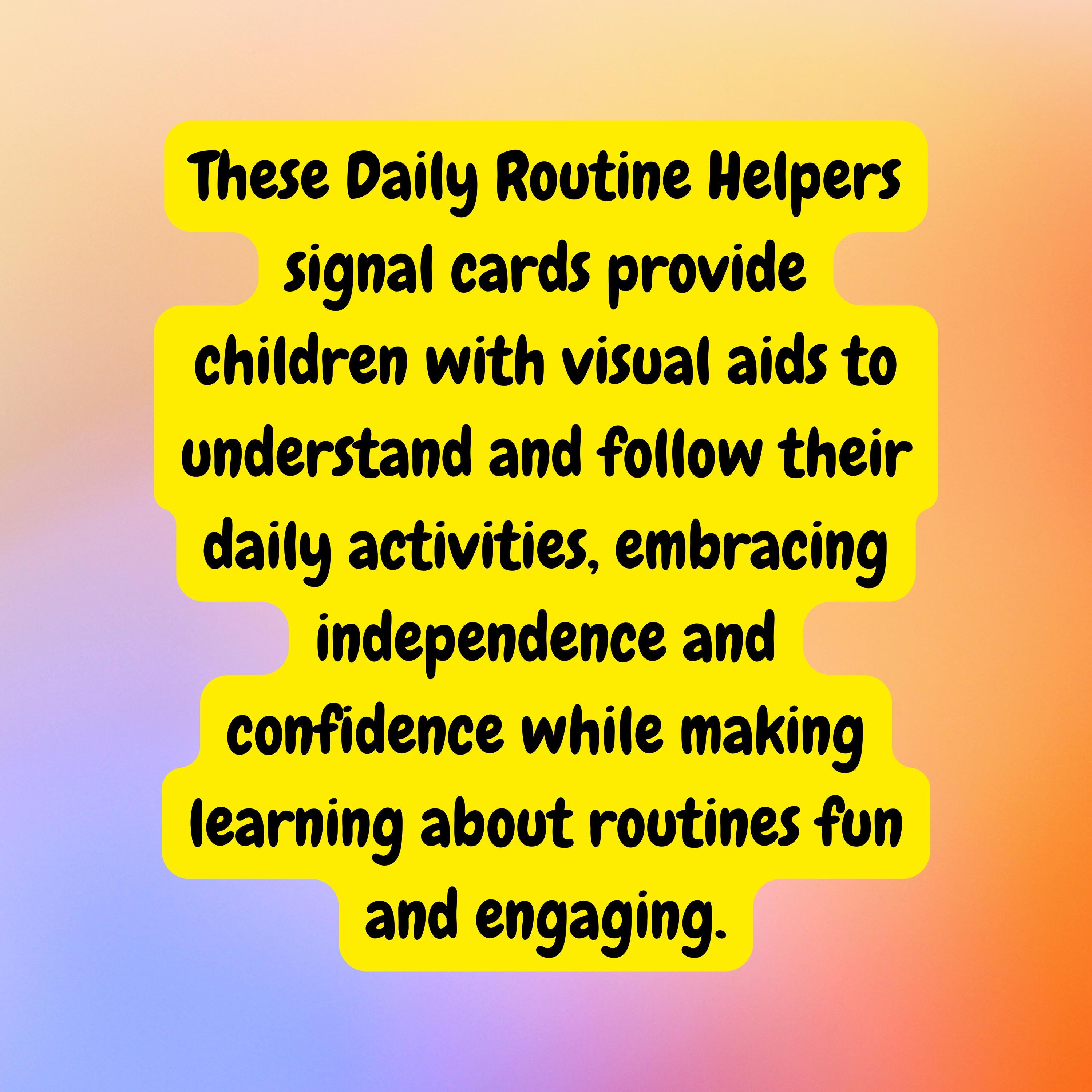 Daily Routine Cards Visual Aids Signal Cards for Kids educational Task ...