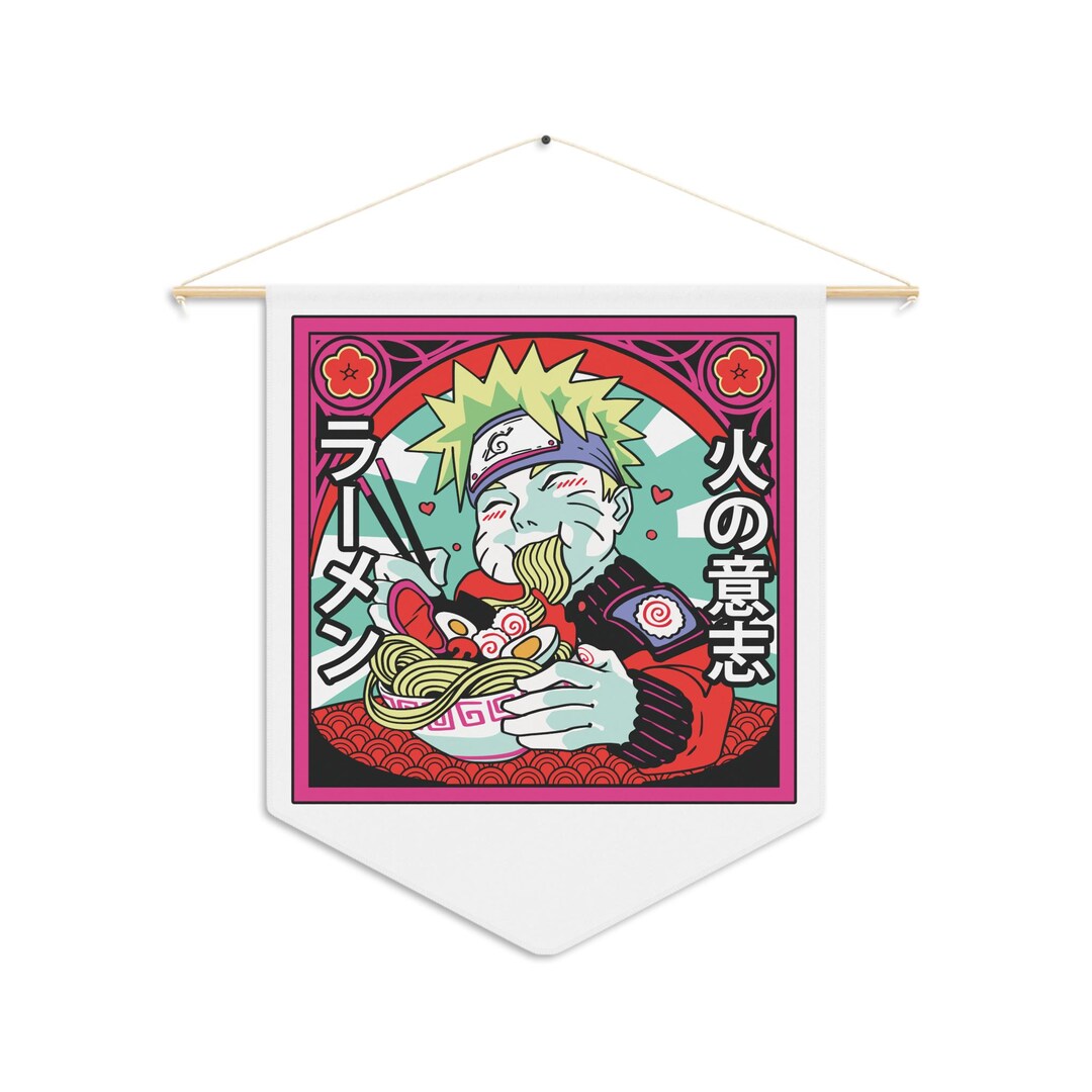 Naruto Ramen Pennant, Textile Poster, Anime Wall Decor, Unique Cozy ...