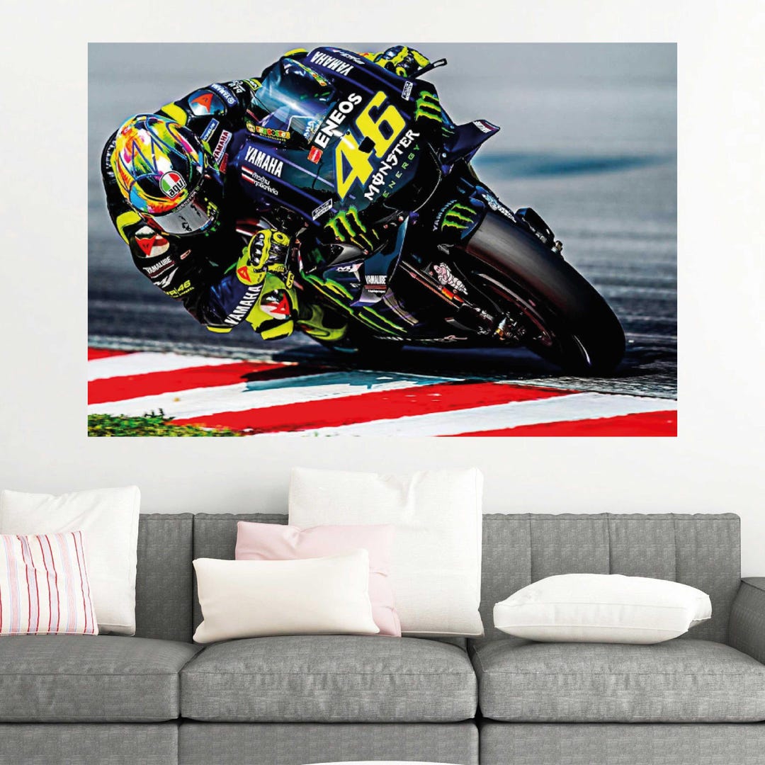 Moto Racing Wall Art Gift for Racing Lover Motogp Poster Motorbike ...