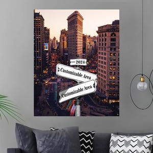 Personalized Name Vintage Street Sign Poster, Custom Name Direction ...