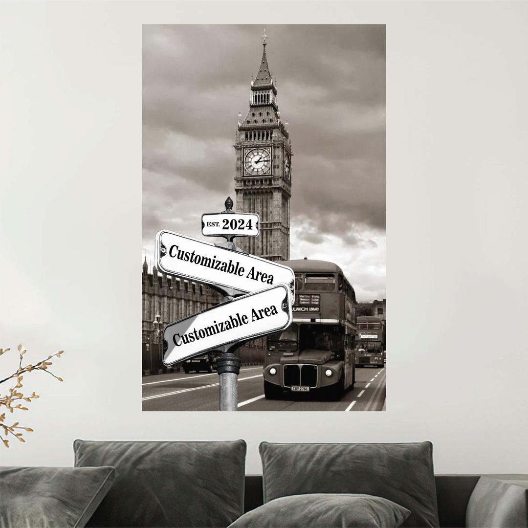 Personalized Name Vintage Street Sign Poster, Custom Name Direction ...