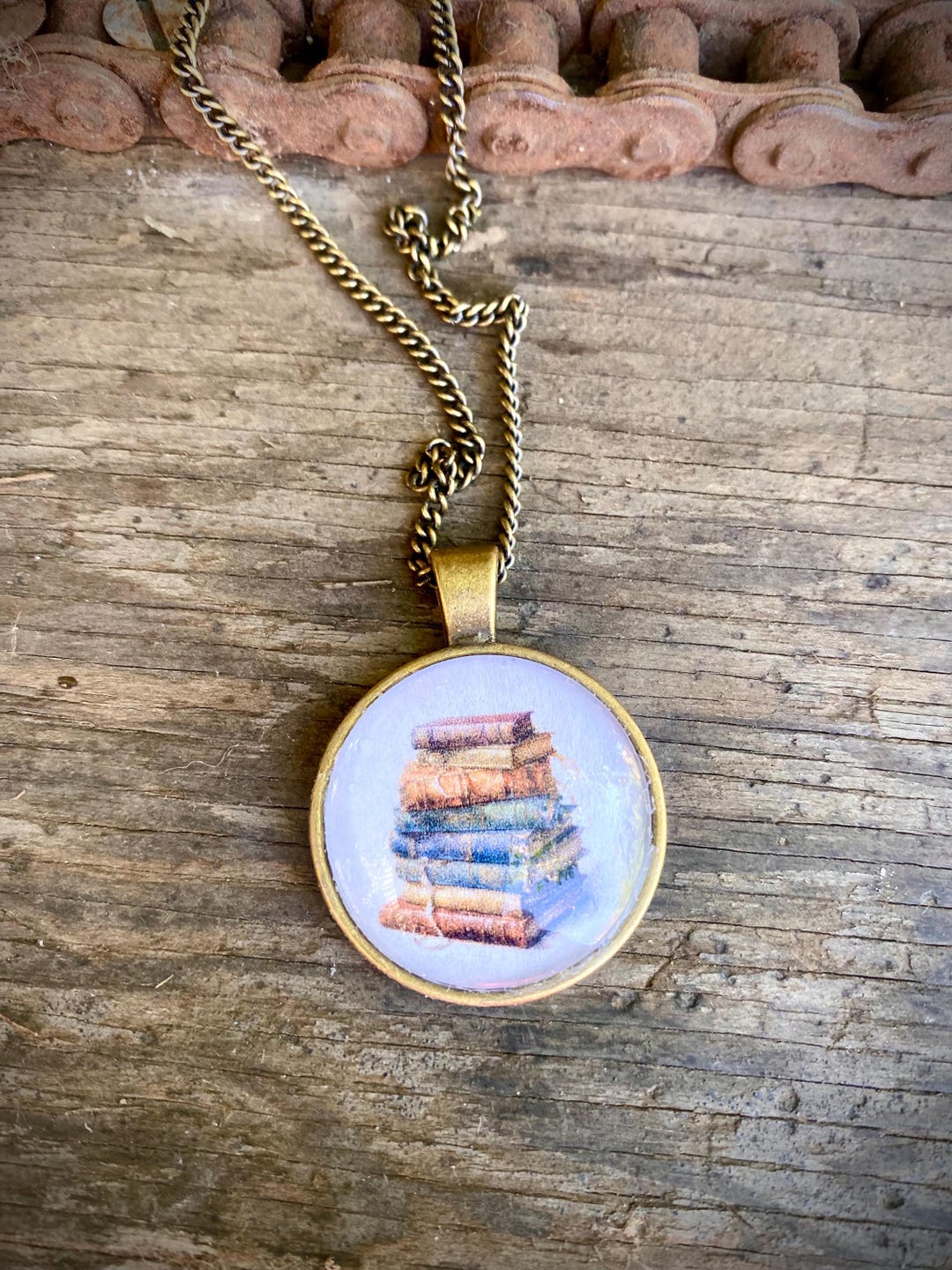 Fantasy Books Pendant Necklace - Etsy