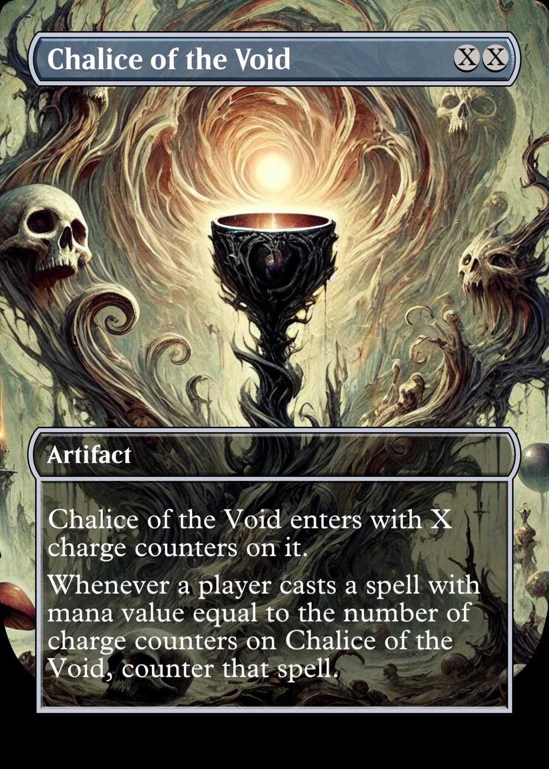 Chalice of the Void Borderless Art MTG Custom Art Proxy Card EDH ...