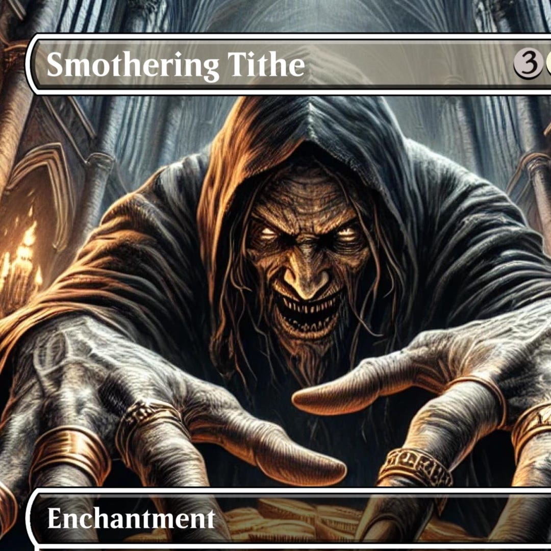 Smothering Tithe Borderless Art MTG Custom Altered Art Game Card - Etsy