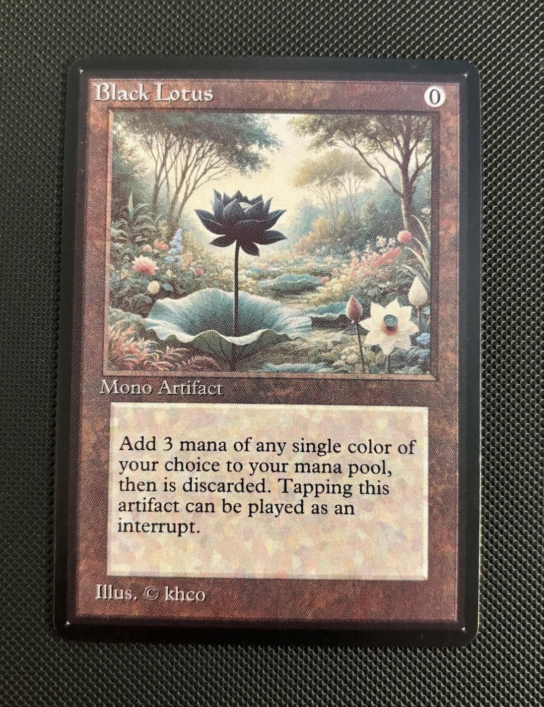 Black Lotus P9 Power Nine MTG Custom Art on Proxy Card retro Alpha Beta ...