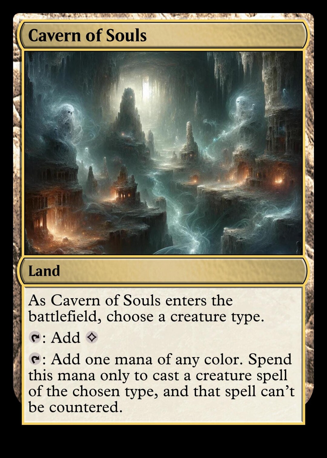 Cavern of Souls Modern Frame MTG Custom Art Proxy Card Land EDH ...