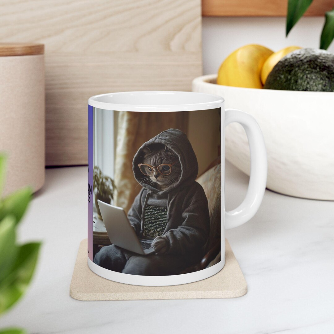 Cat Programmer Ceramic Mug, Funny Halloween 2024 Not Finding Treats or ...