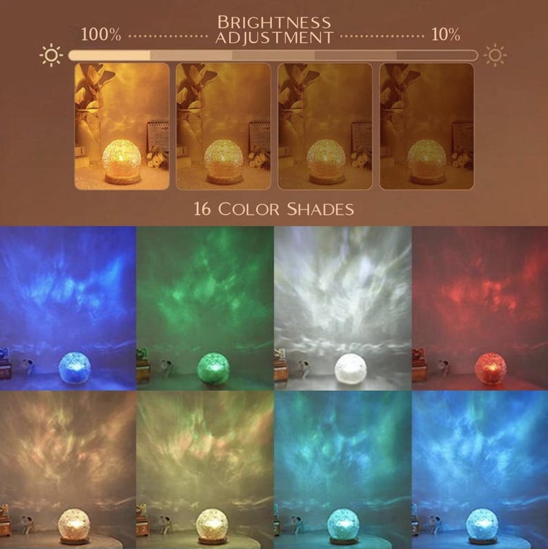 Ocean Waves Water Ripple Projector | Party Light Lamp Decor | LED Light ...