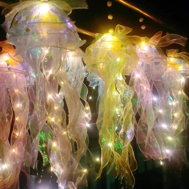 Ethereal Jellyfish LED Lamp | Color-changing Ocean Theme Light - Etsy