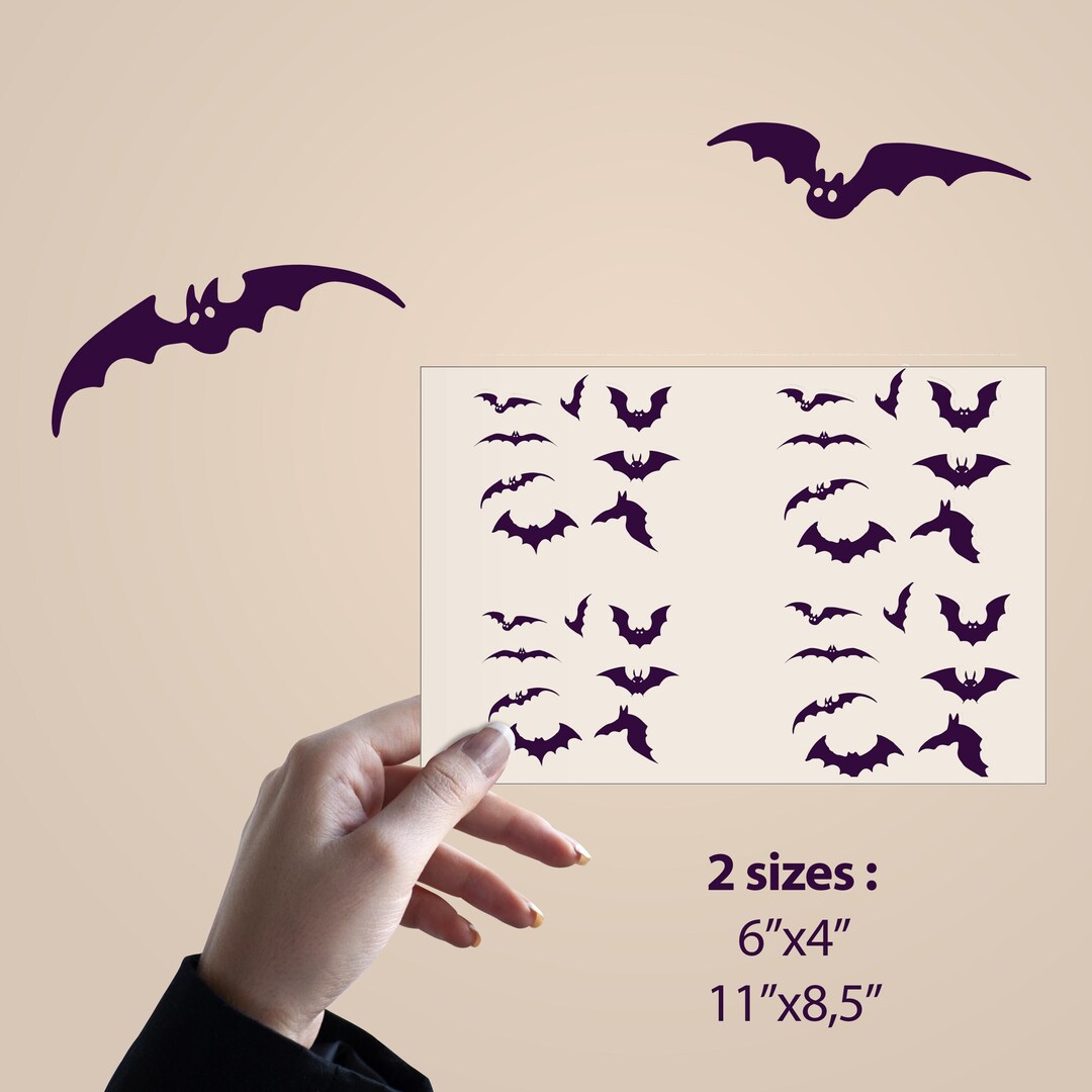 Spooky Bat Sticker Sheet, Halloween Stickers, Planners, Water Bottles ...