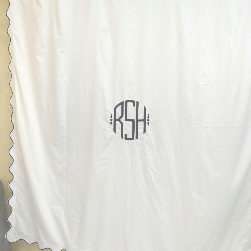 Monogram Curtain - Etsy