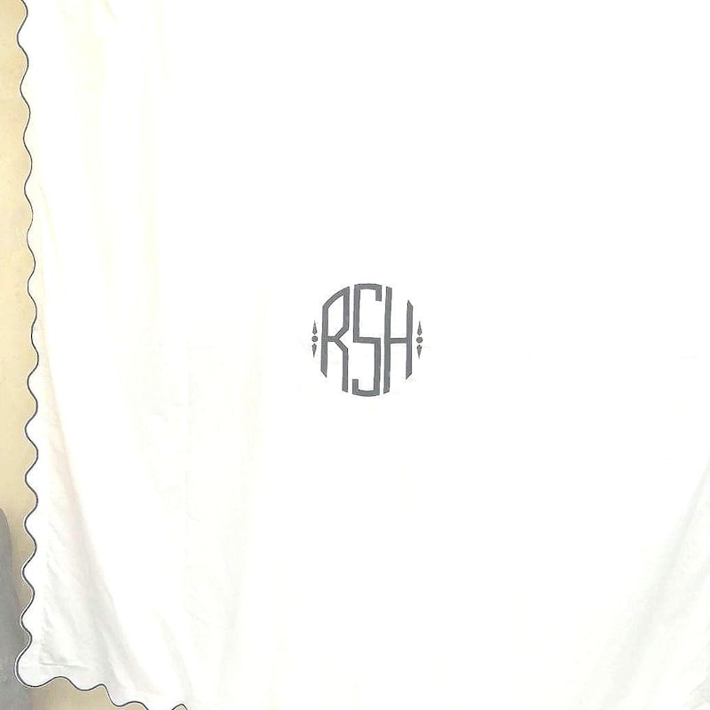 Monogram Curtain - Etsy