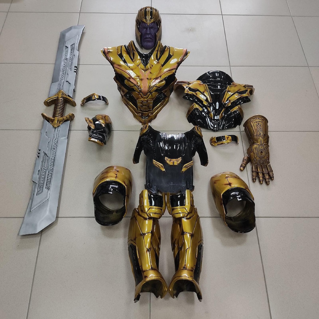 Thanos Cosplay Costume Avengers Armor Thanos Face Helmet Thanos Sword - Etsy