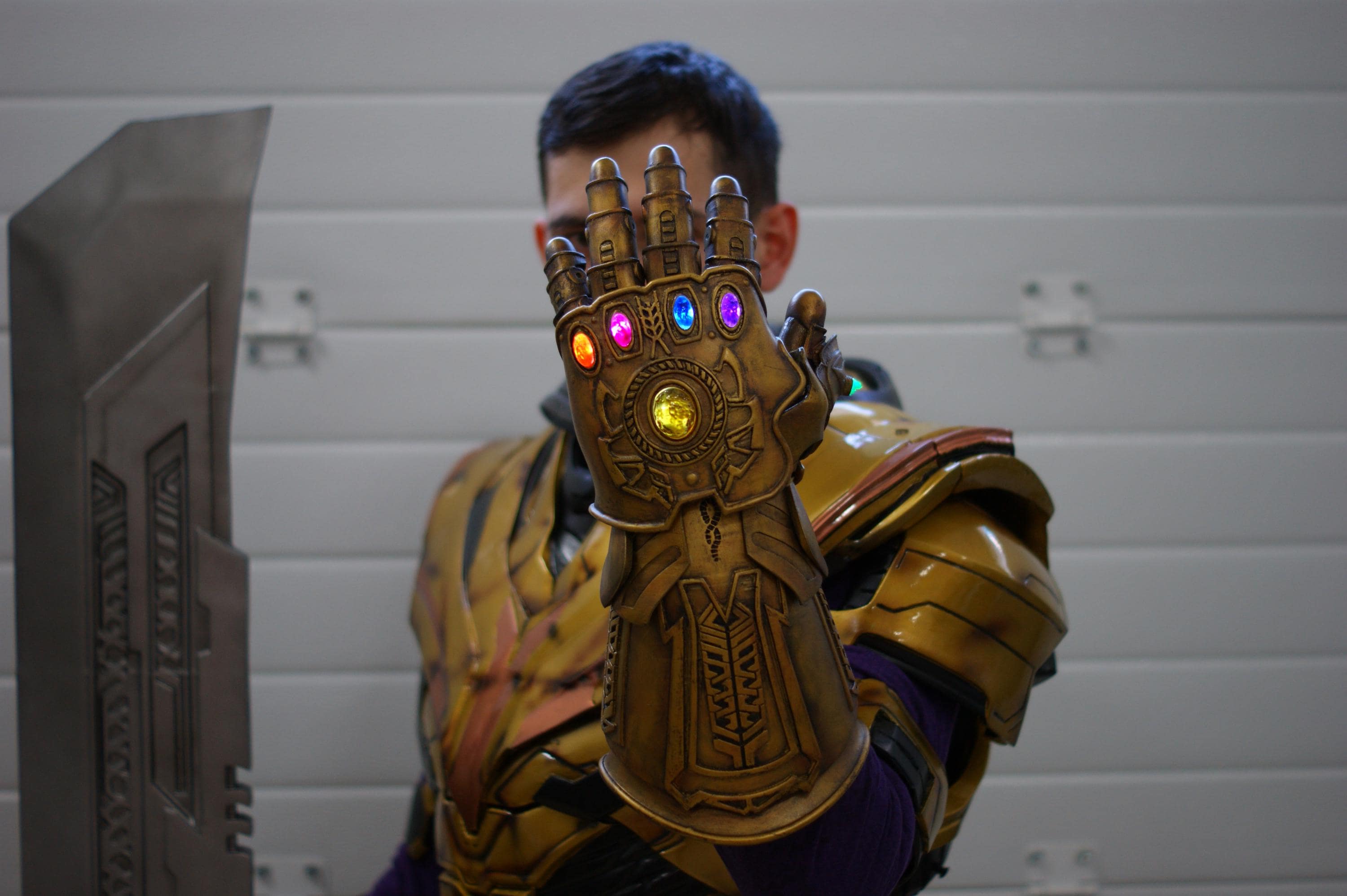 Thanos Cosplay Costume Avengers Armor Thanos Face Helmet Thanos Sword ...