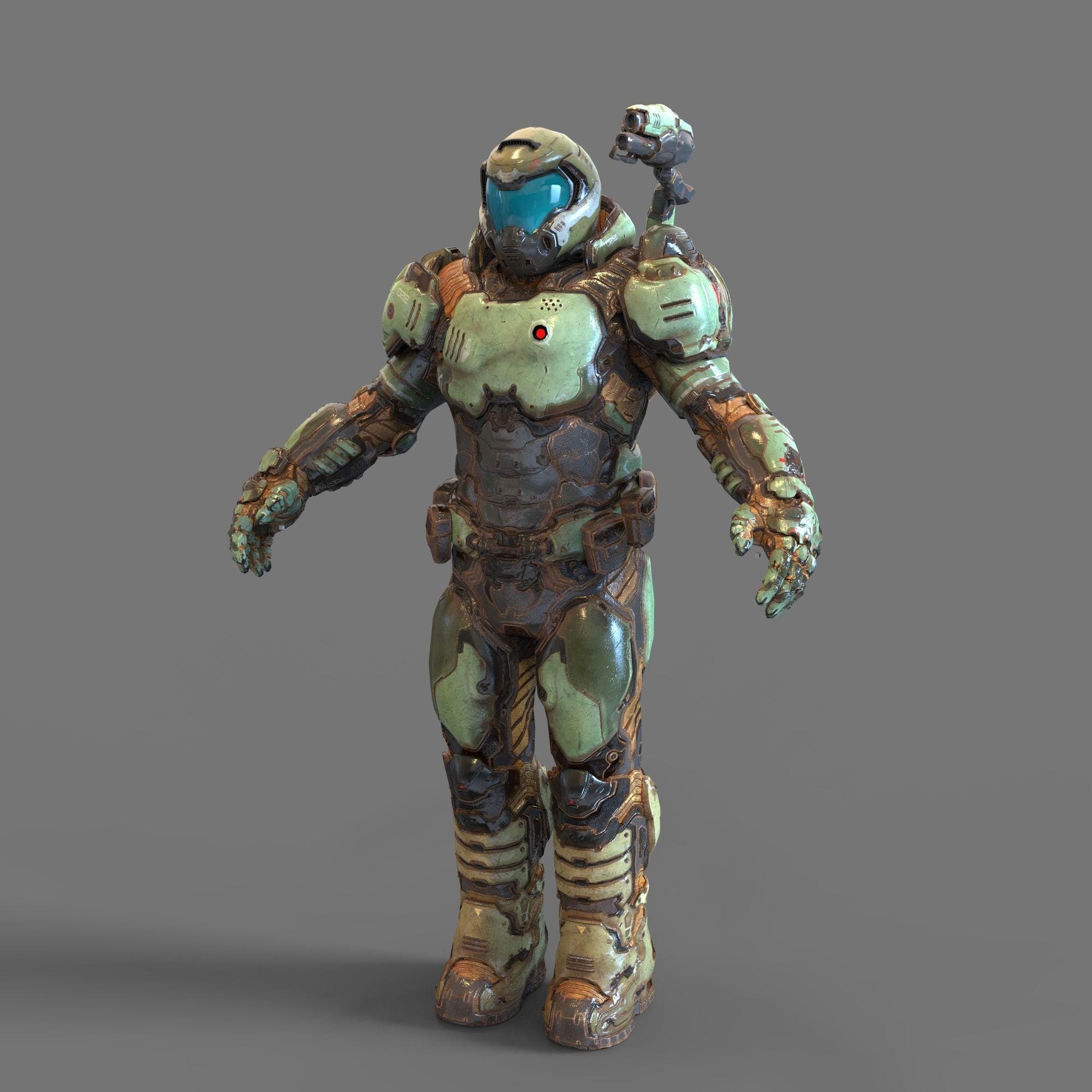 Doomguy Costume Doomslayer Cosplay Doom Eternal - Etsy