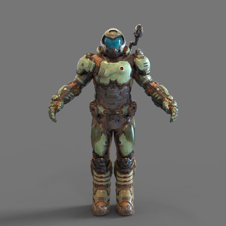 Doomguy Costume Doomslayer Cosplay Doom Eternal - Etsy