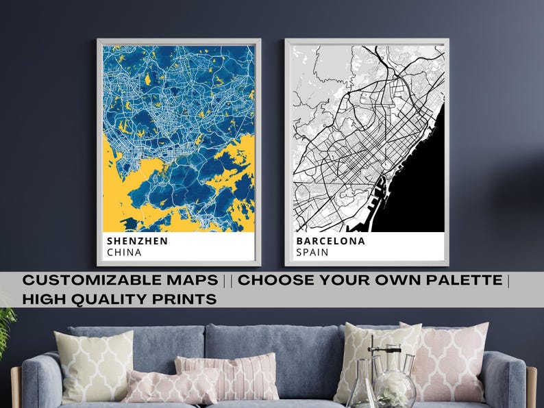 Dublin Ireland City Map Poster | Personalized Print | Minimalist Modern ...