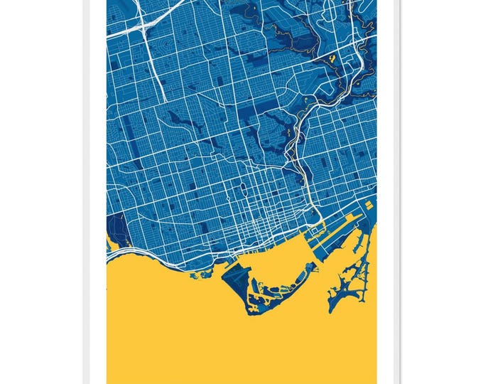 MAP OF TORONTO - Minimalist Toronto Art Print, Customizable City Map ...