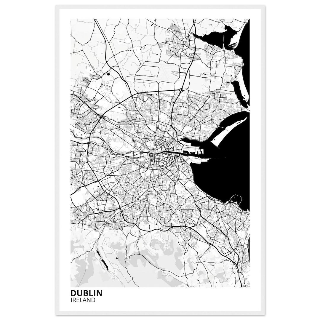 Dublin Ireland City Map Poster | Personalized Print | Minimalist Modern ...