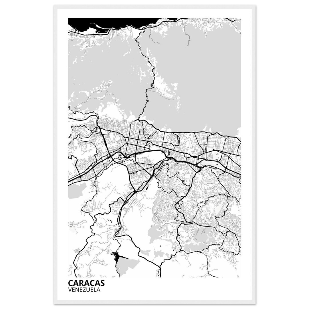 Caracas Venezuela City Map Poster | Personalized Print | Minimalist ...