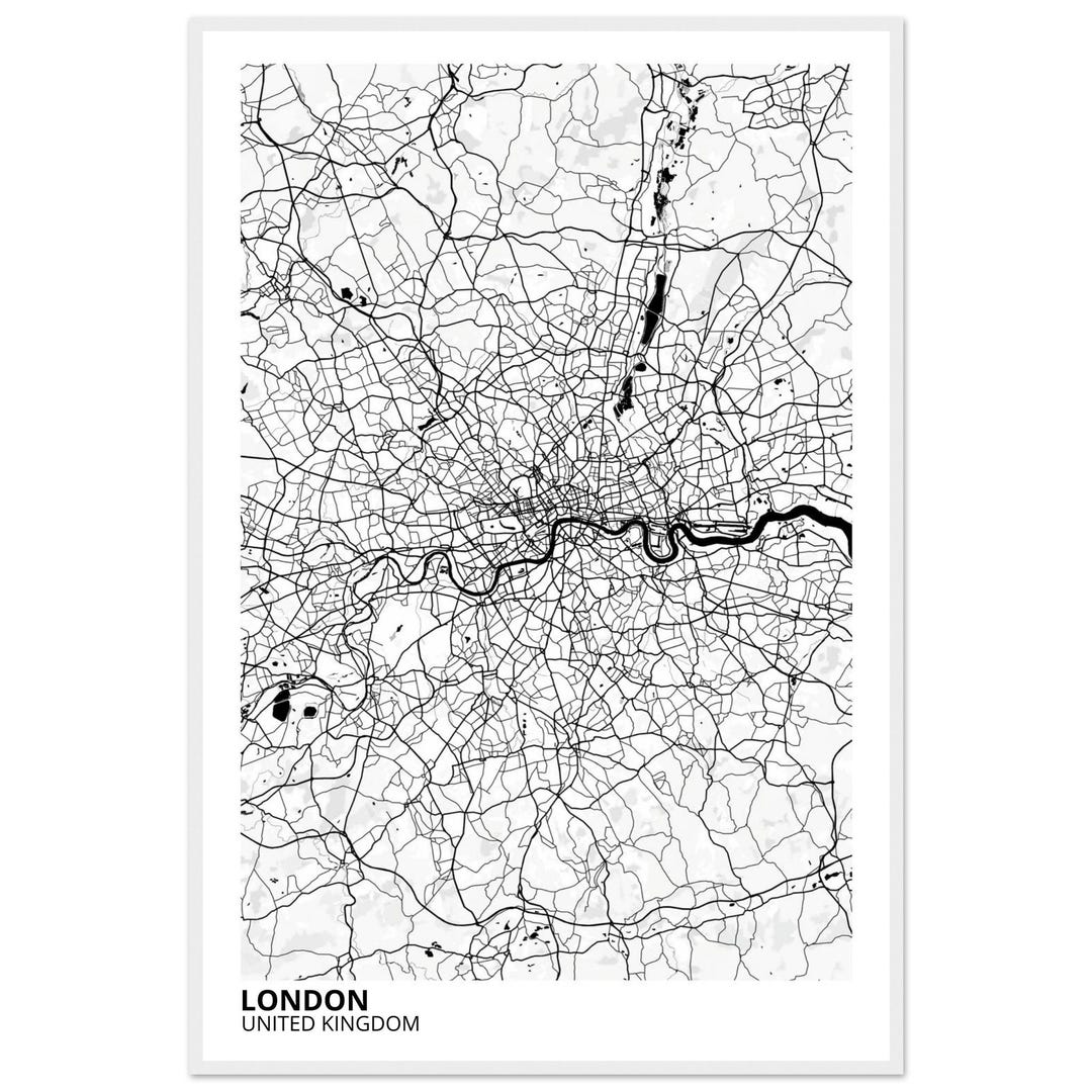 London United Kingdom City Map Poster | Personalized Print | Minimalist ...