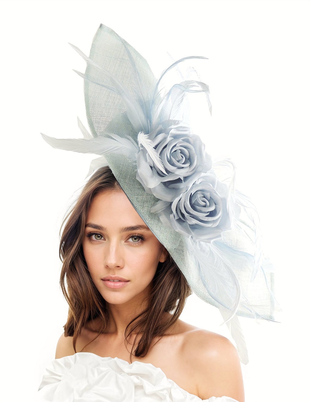 Baby Blue Fascinator Headpiece Royal Ascot Kentucky Derby Oaks Weddings ...
