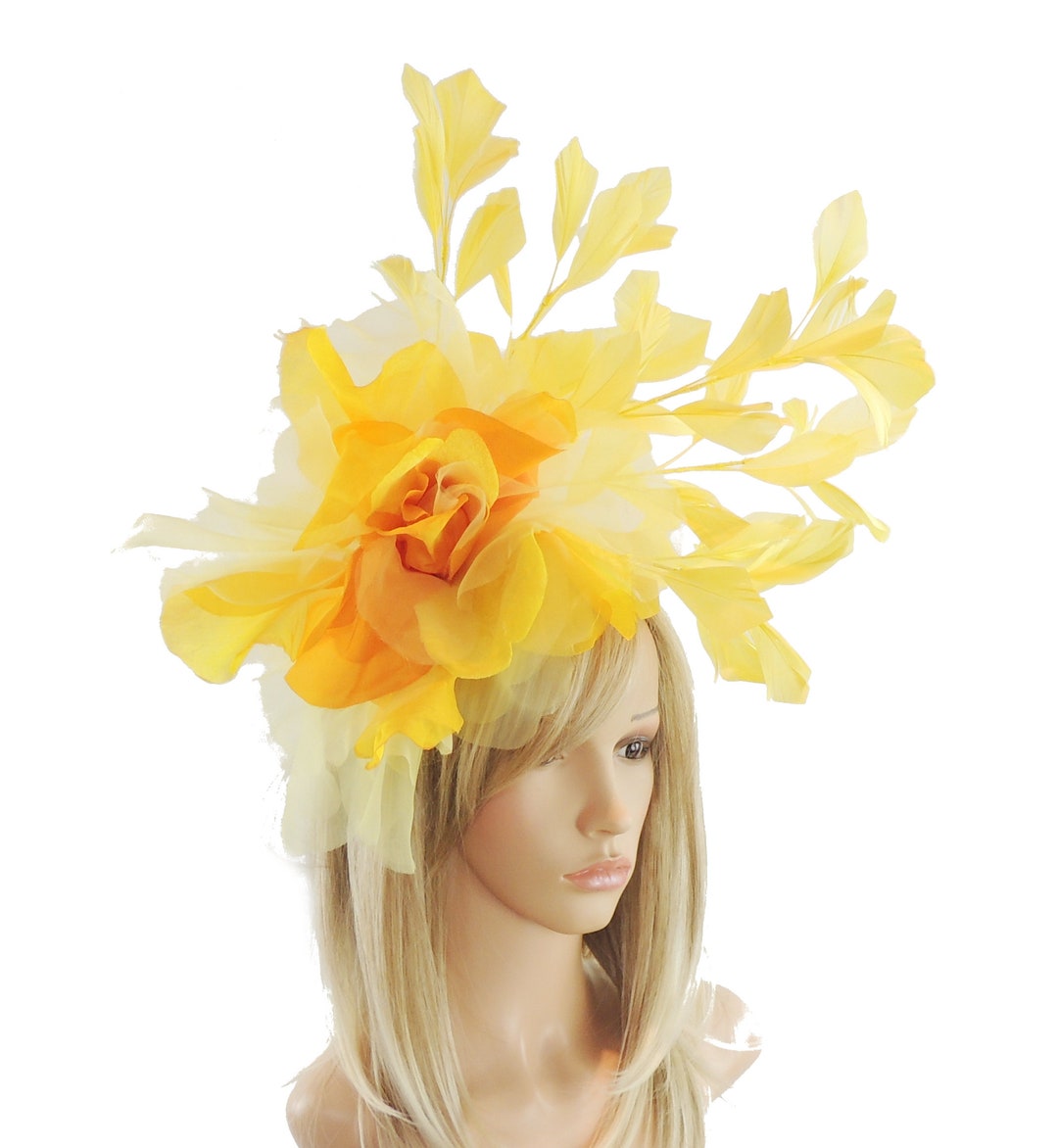 Yellow Ascot Fascinatorlemon Yellow Ascot Fascinatorcanary - Etsy