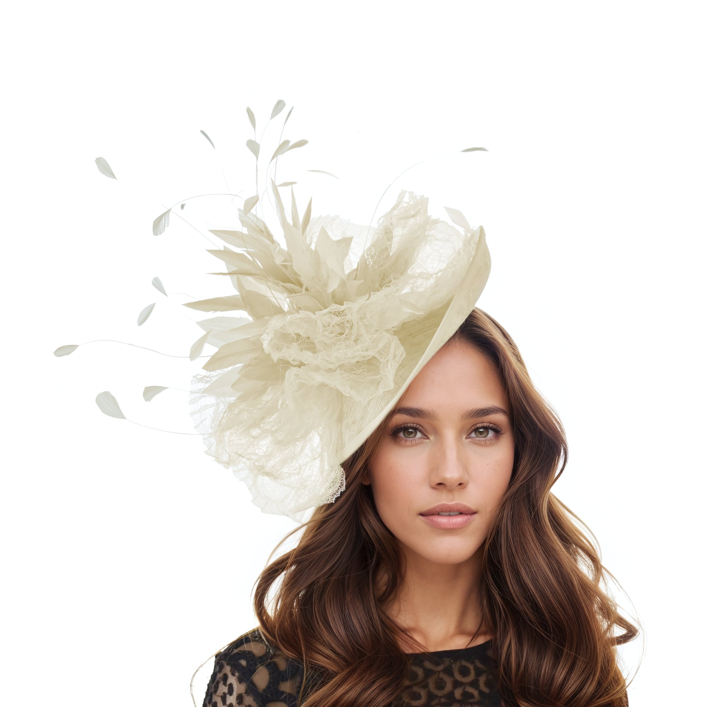Cream fascinators for weddings store