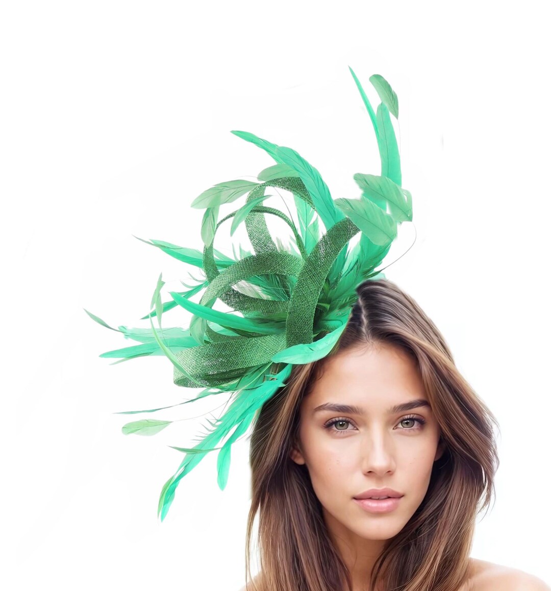 Emerald Green Kelly Statement Fascinator Hatinator Hat Kentucky Derby ...