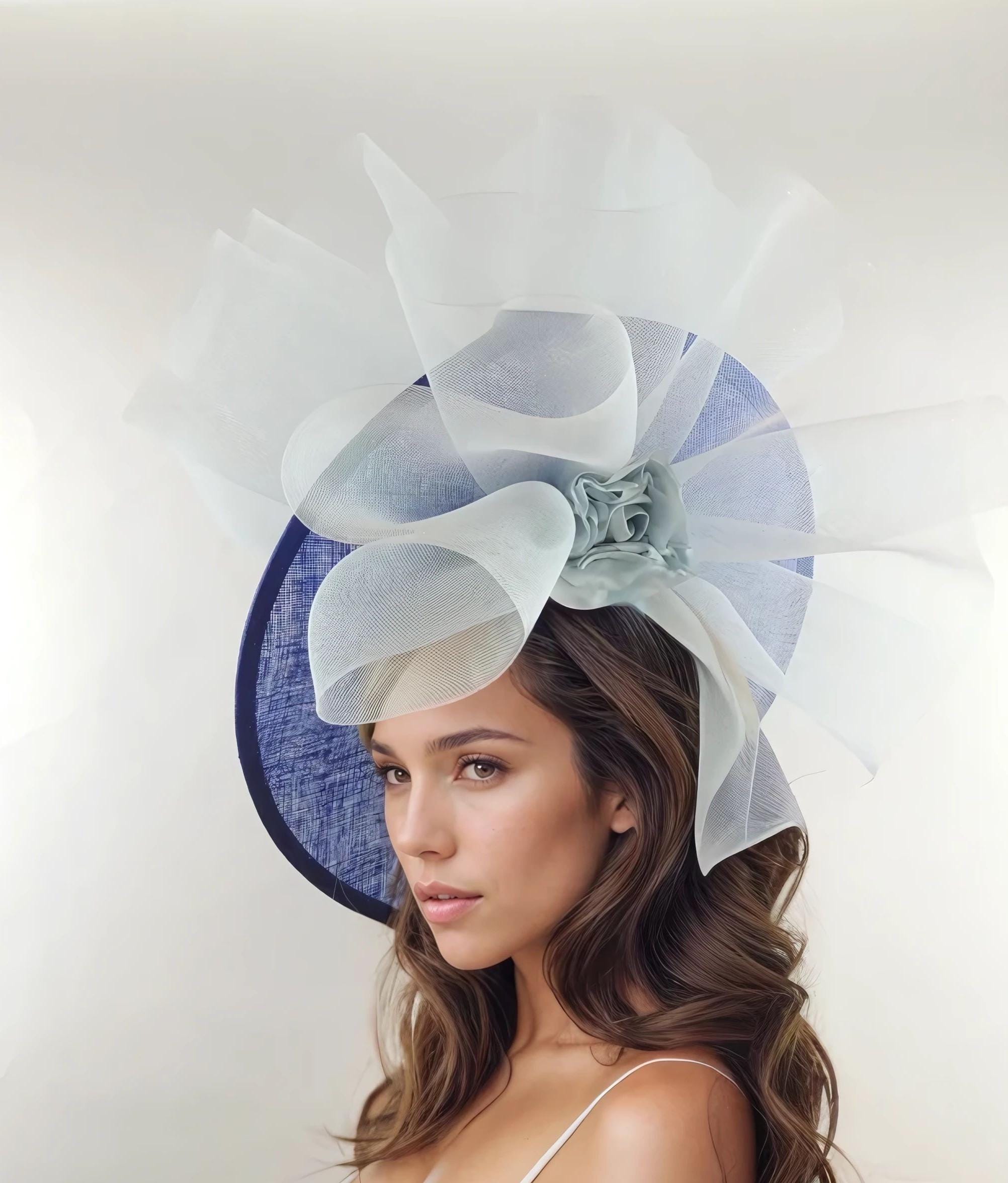 Ivory off White Statement Royal Ascot Fascinator Hat Tea Party ...