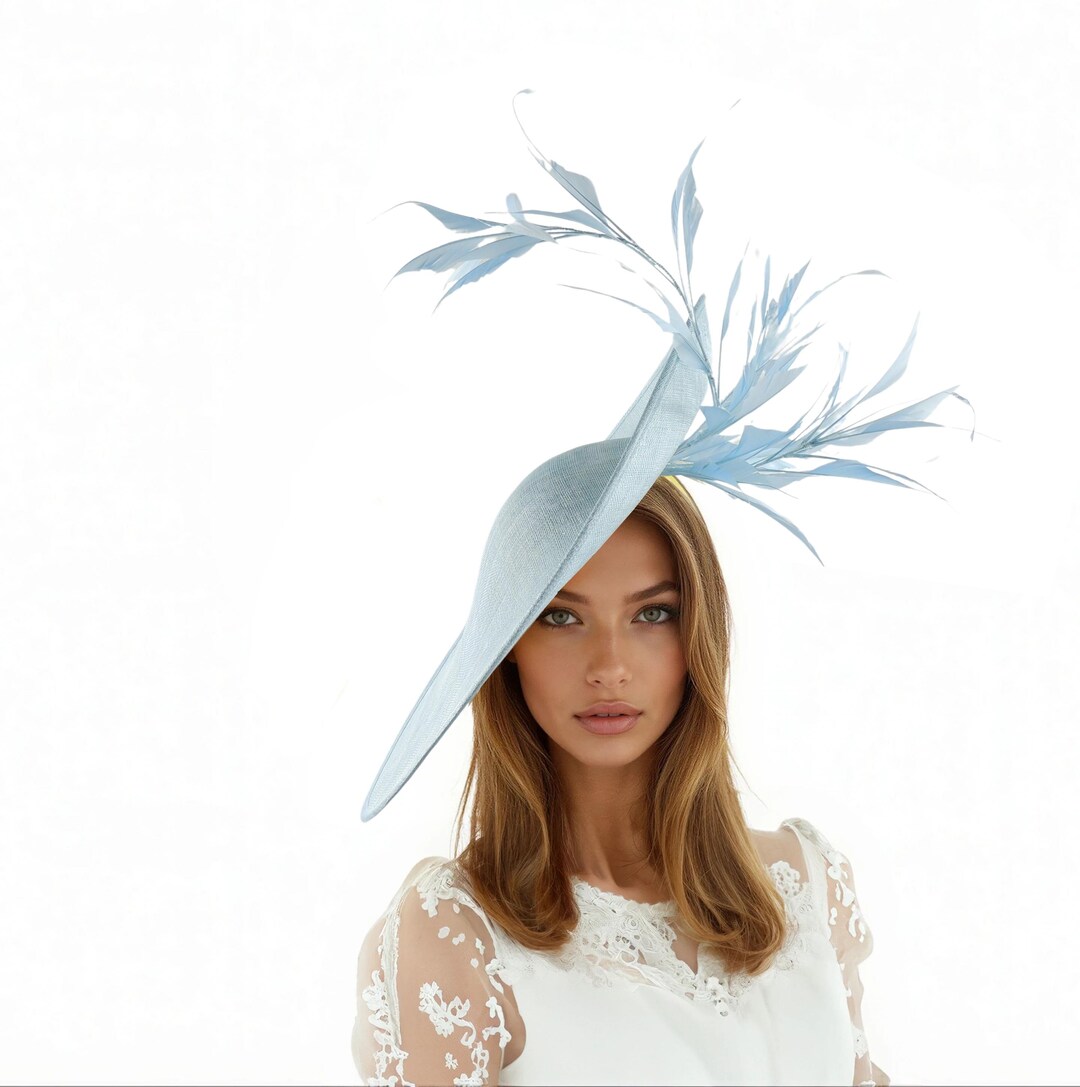 Baby Blue Derby Hat, Powder Blue Kentucky Derby Fascinator, Light Blue ...