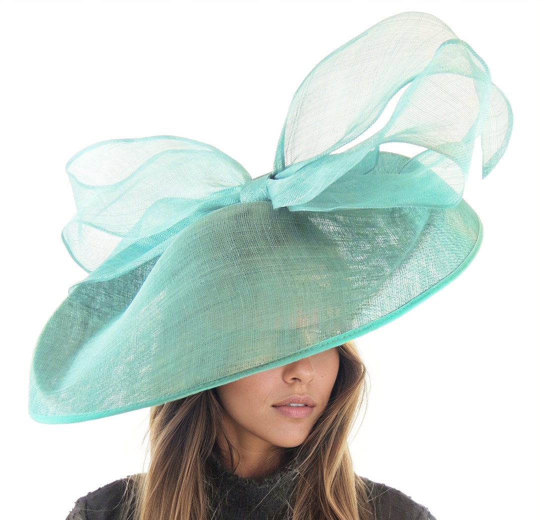 Jade Green Statement Fascinator Hat Ascot Wedding Hatinator Womens KY ...