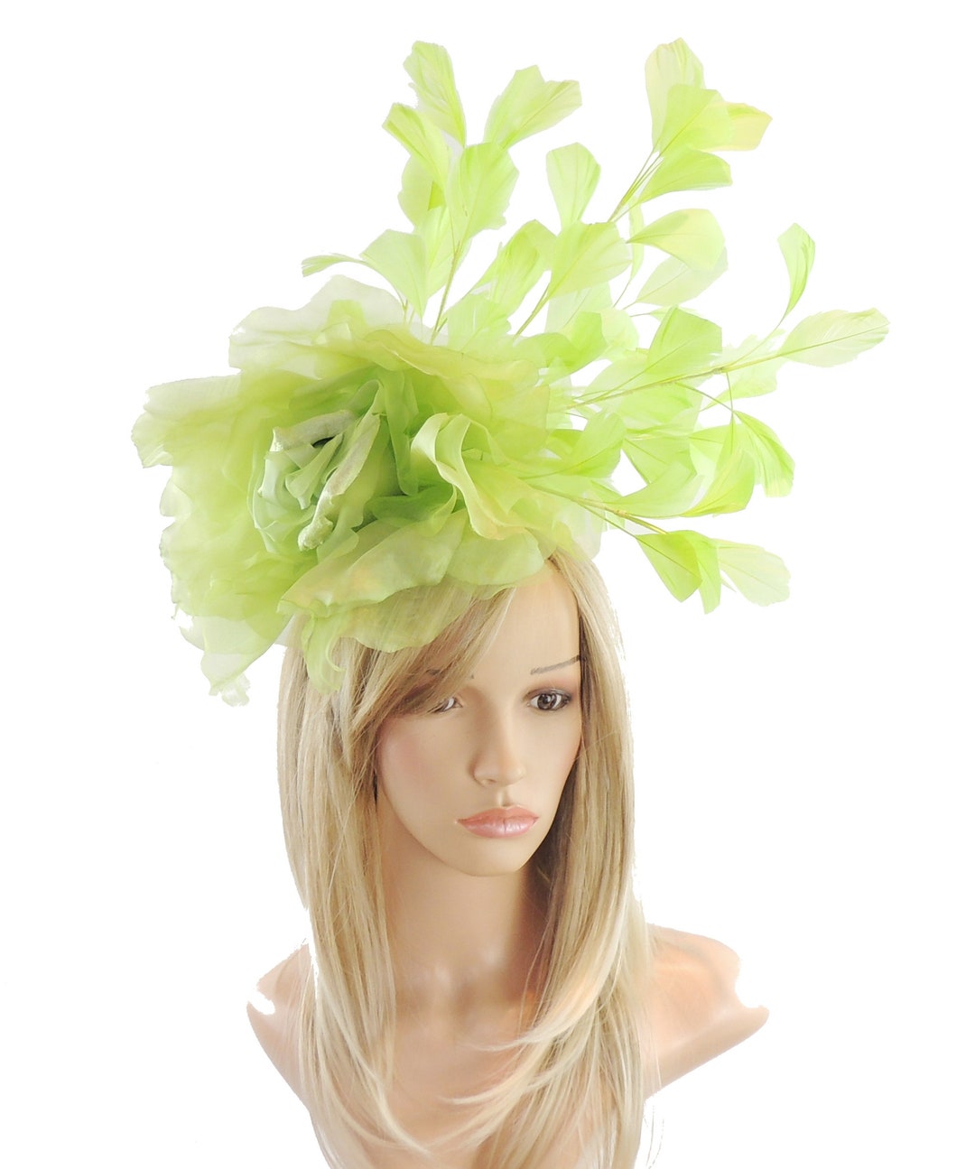 Lime Green Ascot Fascinatorlight Green Ascot Fascinatorgreen - Etsy