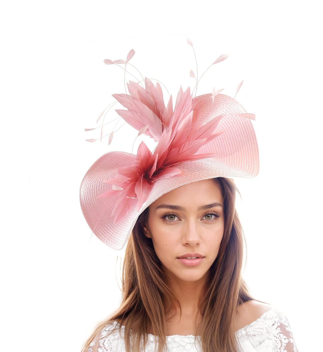 Dusty Blush Pink Kentucky Ascot Derby Fascinator Hat Wedding Guest ...