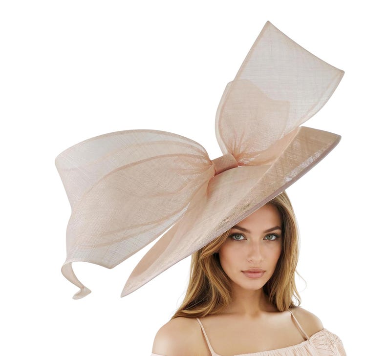 Pale Pink Baby Statement Fascinator Hat Ascot Wedding Hatinator Womens ...