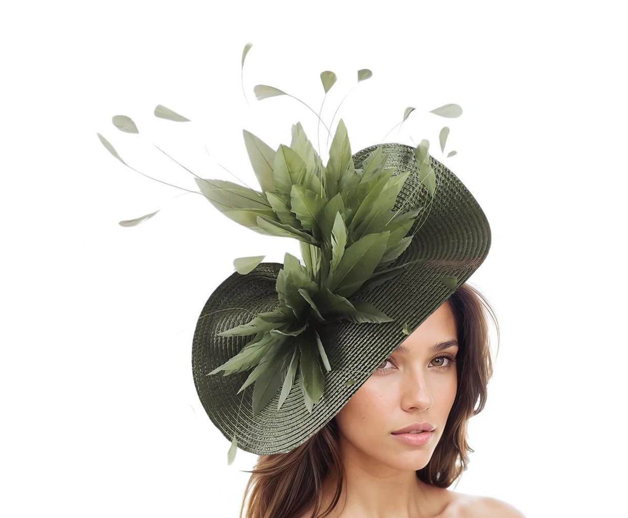 Emerald Kelly Green Fuchsia Hot Pink Kentucky Derby Fascinator Hat ...
