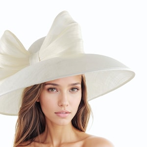 Ivory off White Ecru Kentucky Derby Hats Ascot Church Race Day Tea ...